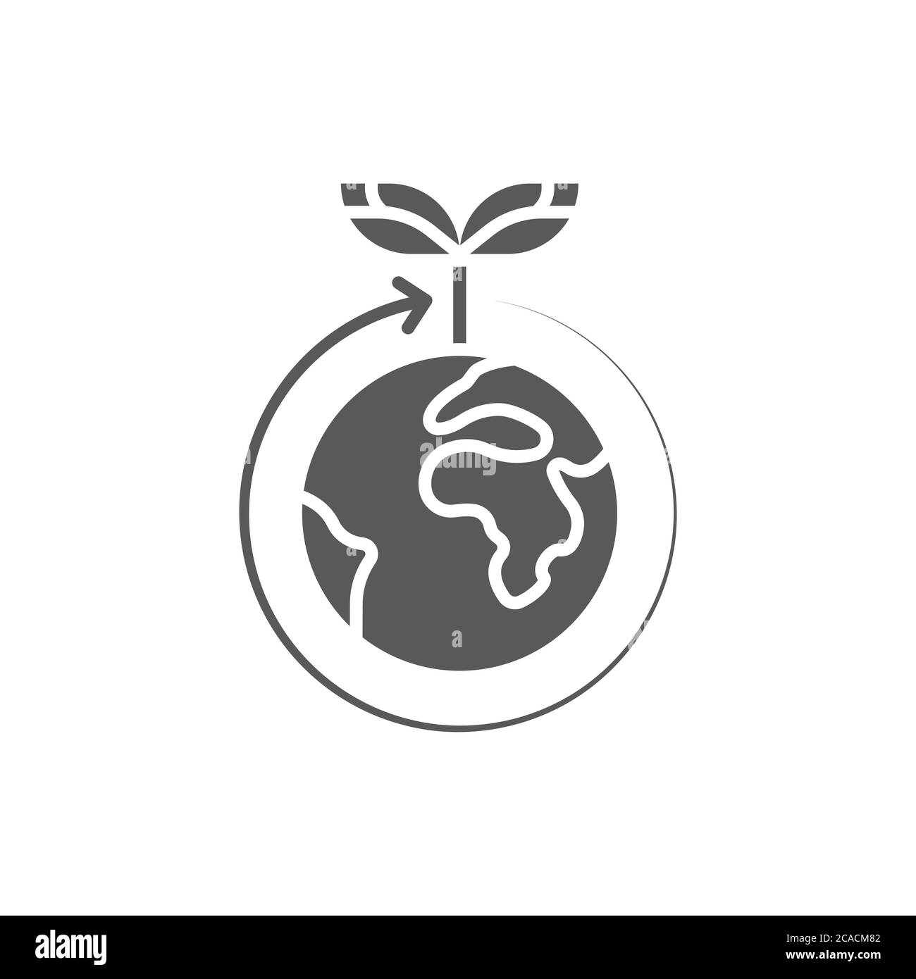 World ecology vector icon symbol isolated on white background Stock ...