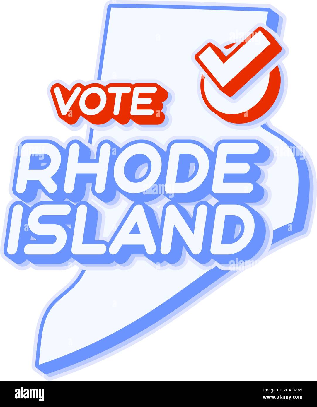 Presidential vote in Rhode Island USA 2020 vector illustration. State ...