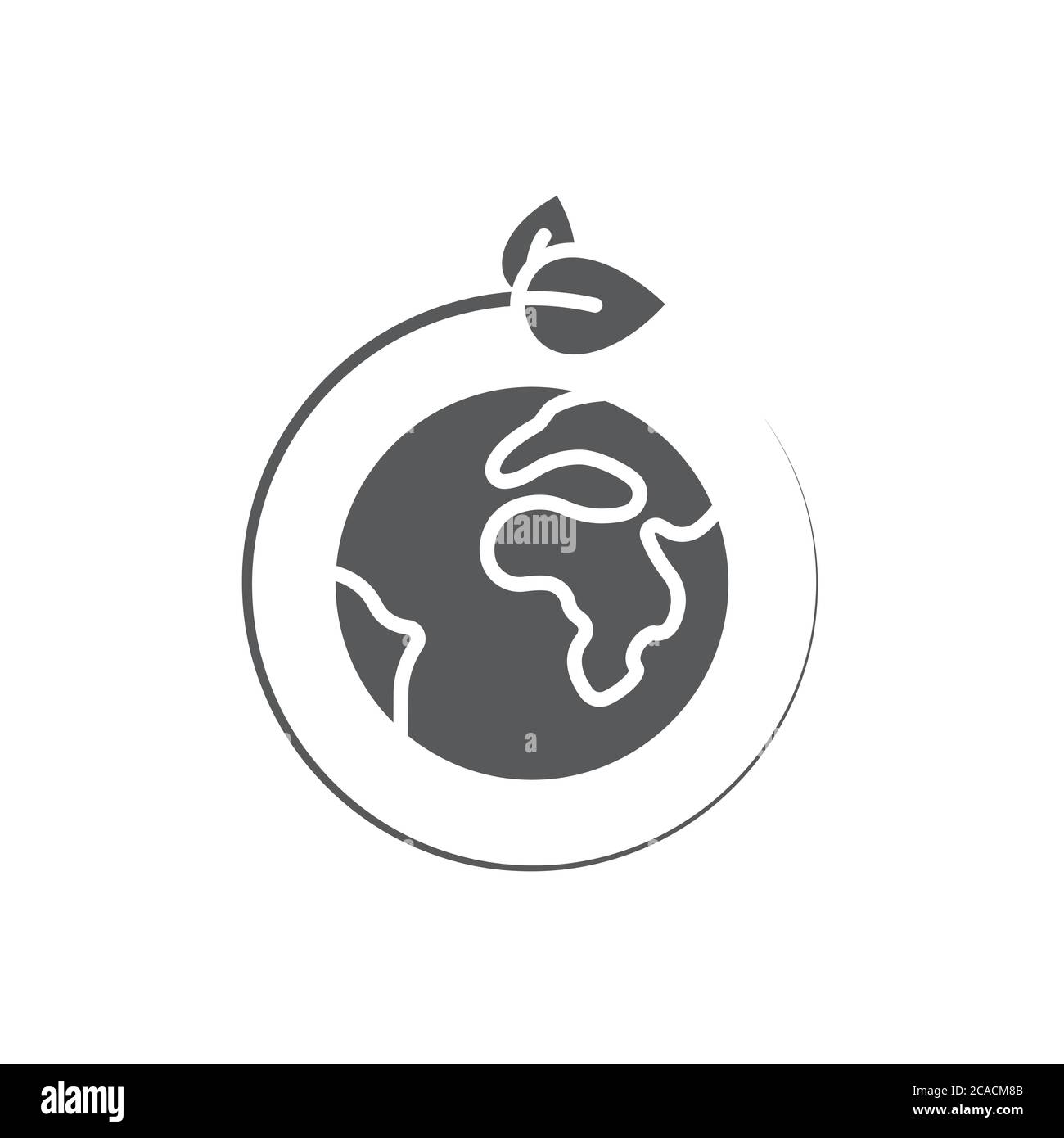 World ecology vector icon symbol isolated on white background Stock ...