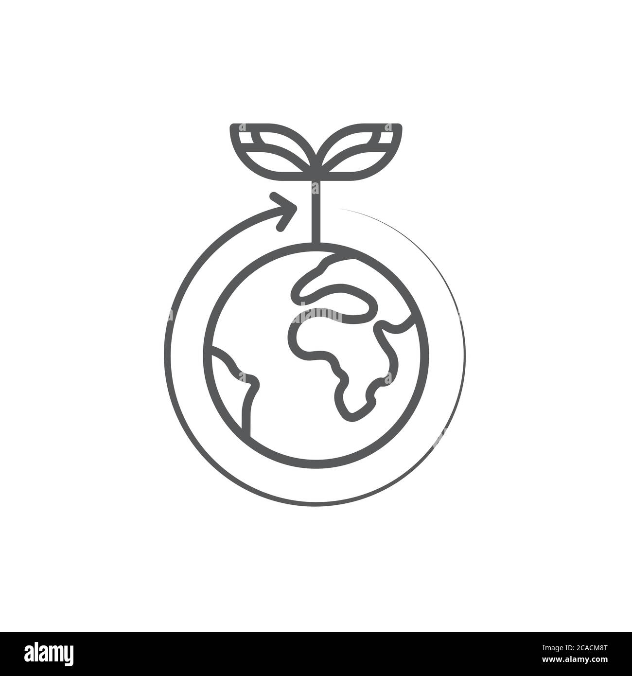 World ecology vector icon symbol isolated on white background Stock ...