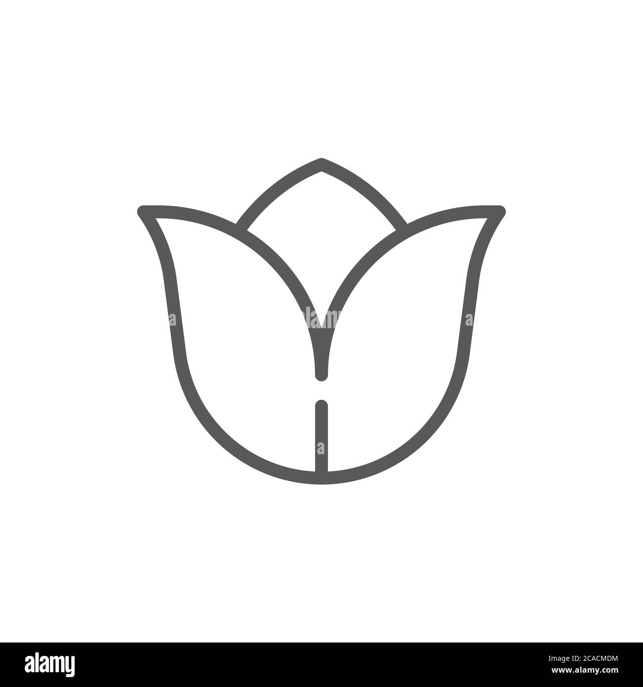 Tulip flower vector icon symbol isolated on white background Stock Vector Image & Art - Alamy