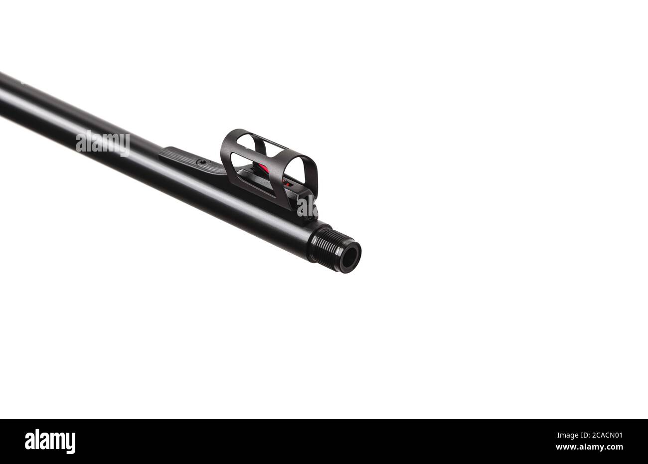 Modern bolt carbine isolated on white background. Hunting rifle with ...