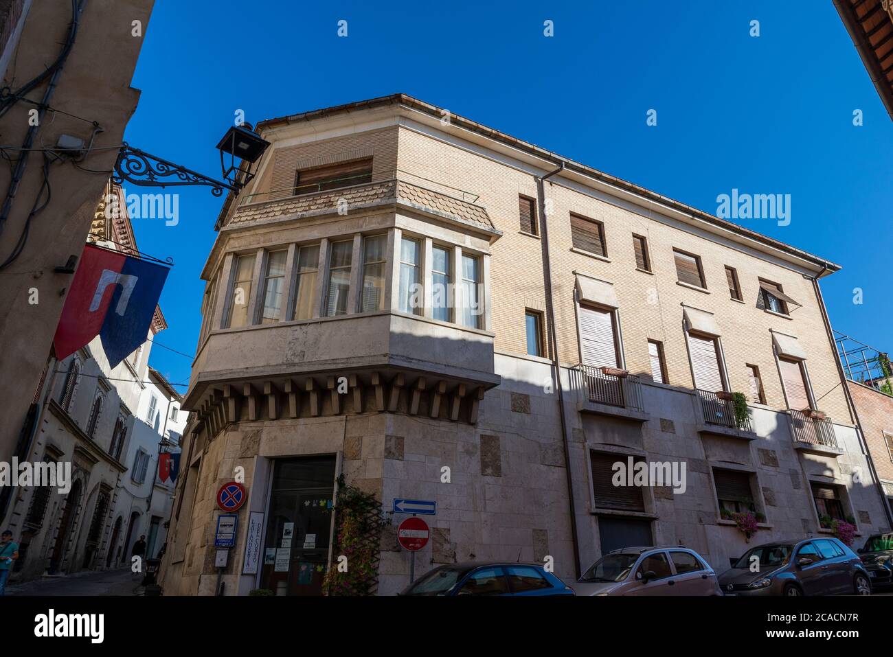 amelia,italy august 05 2020:architecture of streets and buildings in ...