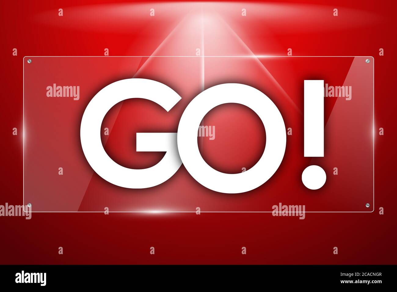 go word in transparent glass shapes Stock Photo - Alamy