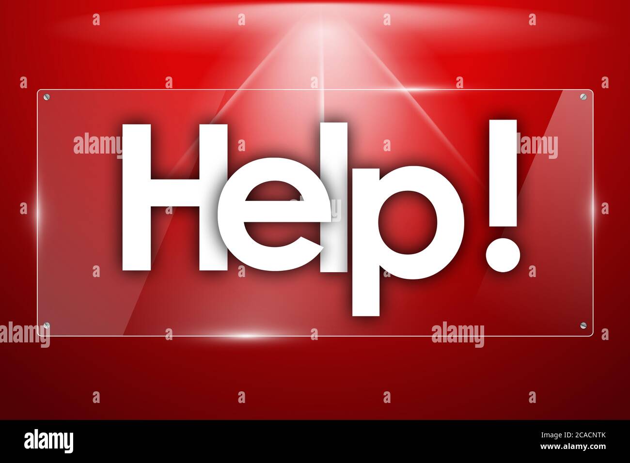help word in transparent glass shapes Stock Photo - Alamy