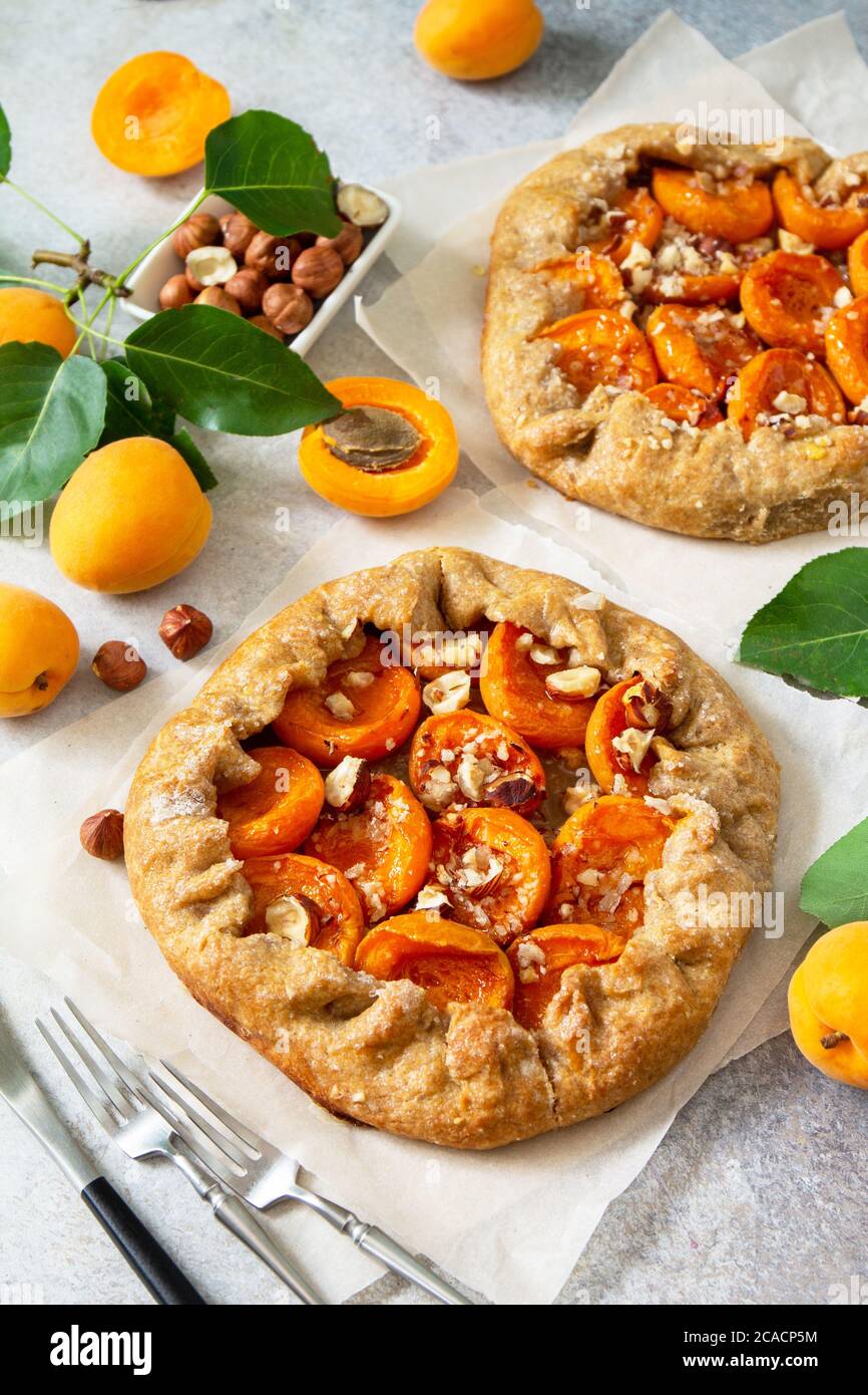 Healthy pastries made from rye flour, dessert diet food. Galette with ...