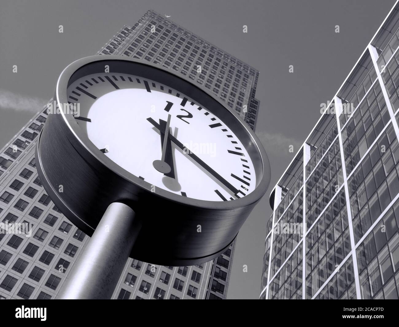 Time clock office tower docklands corporate business skyscraper ...