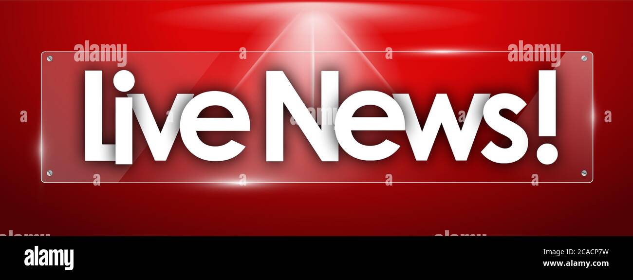 live news word in transparent glass shapes Stock Photo - Alamy