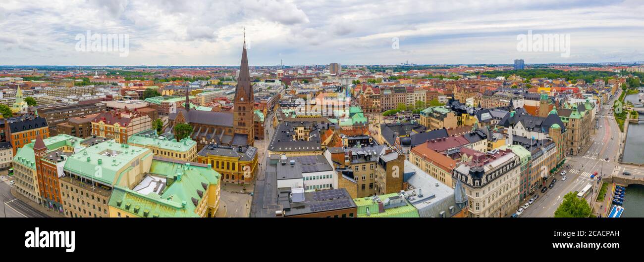Aerial view malmo city bridge hi-res stock photography and images - Alamy