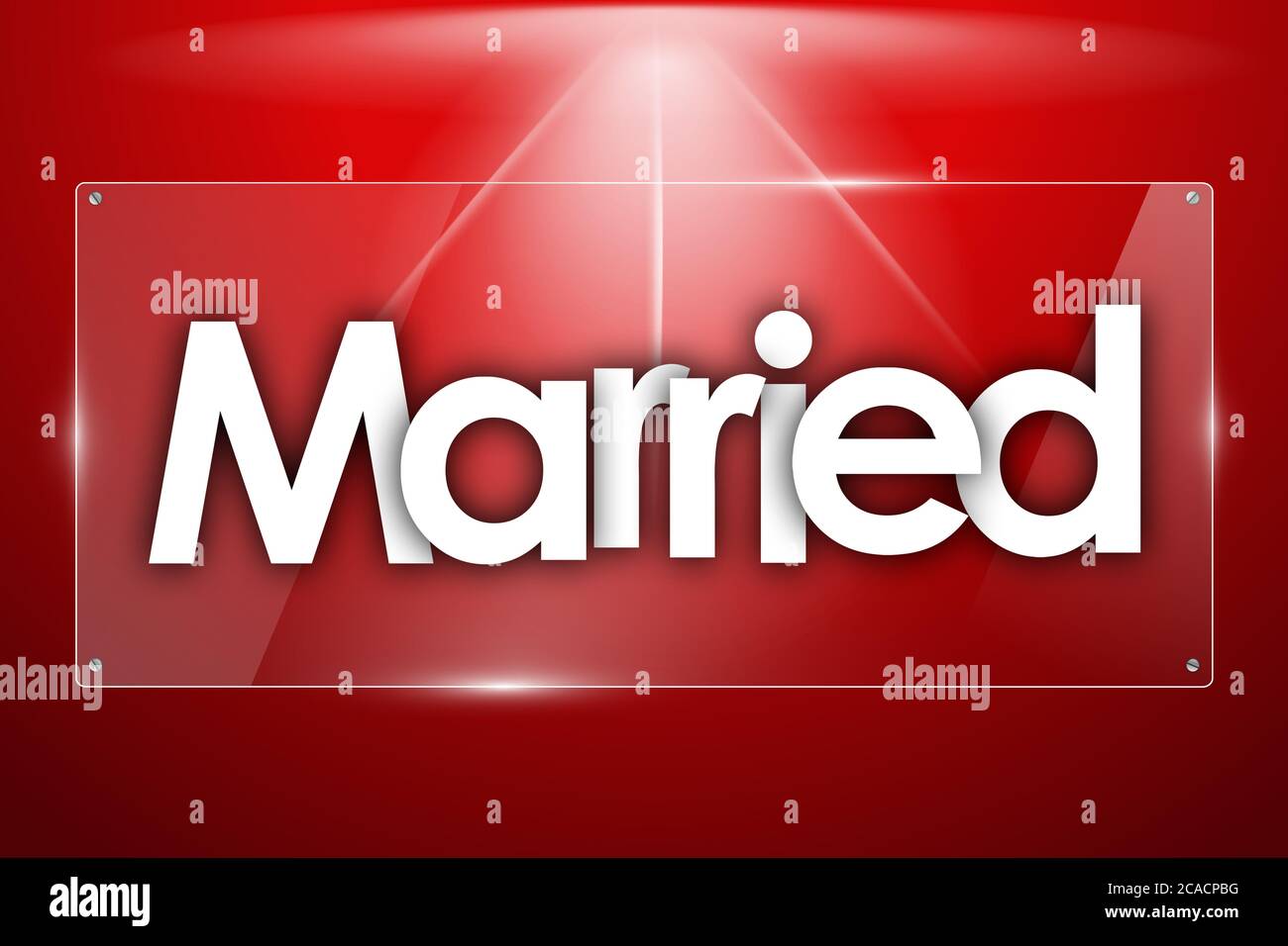 married word in transparent glass shapes Stock Photo - Alamy