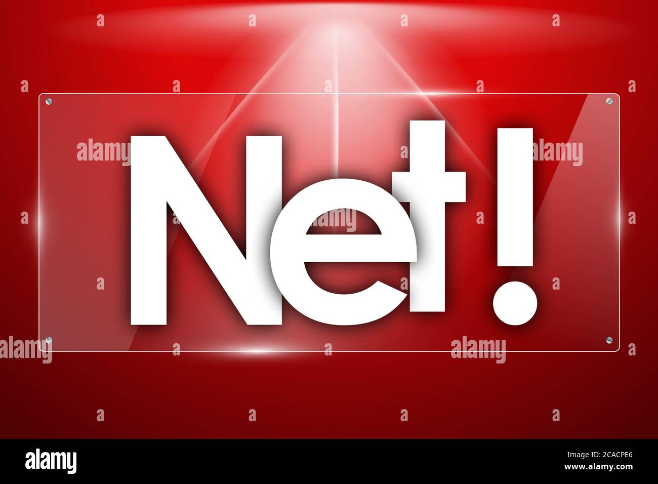 net word in transparent glass shapes Stock Photo - Alamy