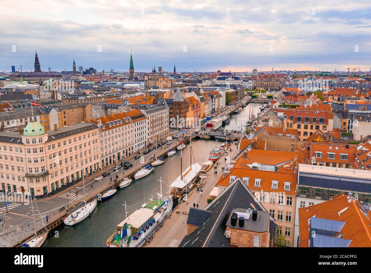 Nyhavn denmark aerial hi-res stock photography and images - Alamy