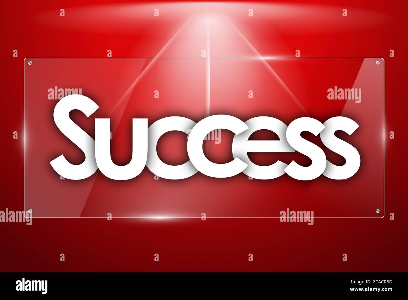 success word in transparent glass shapes Stock Photo - Alamy