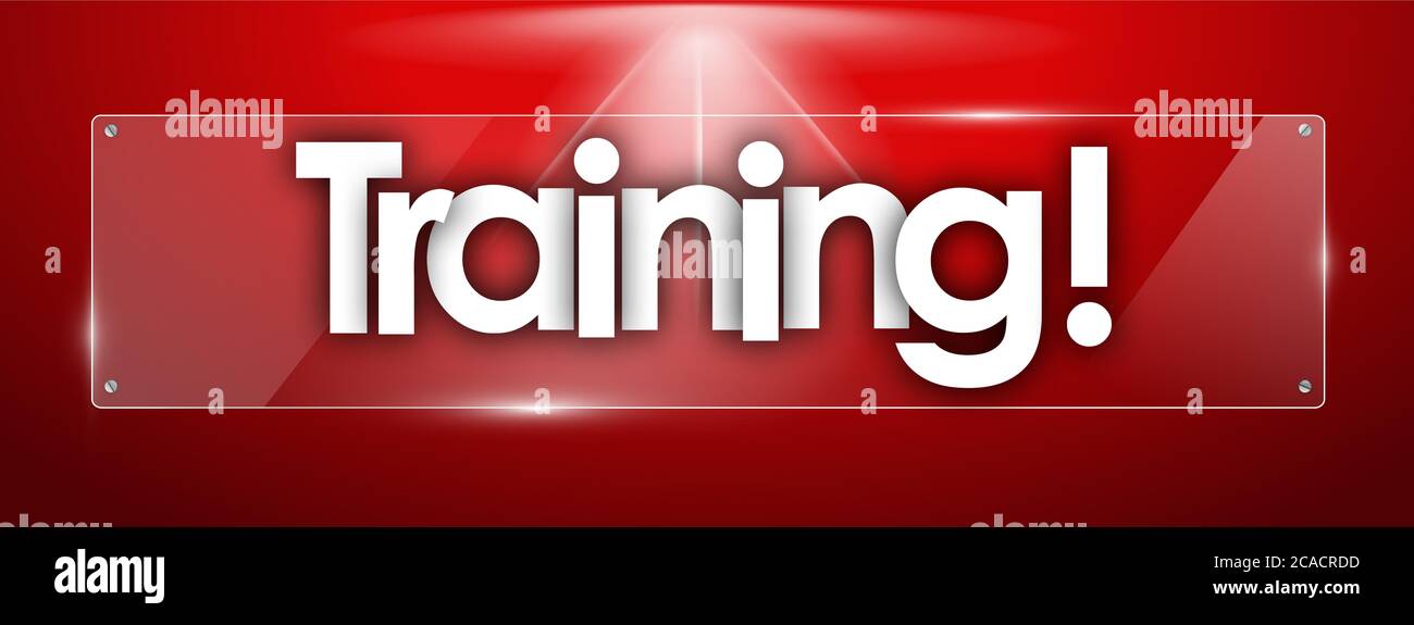 training word in transparent glass shapes Stock Photo - Alamy