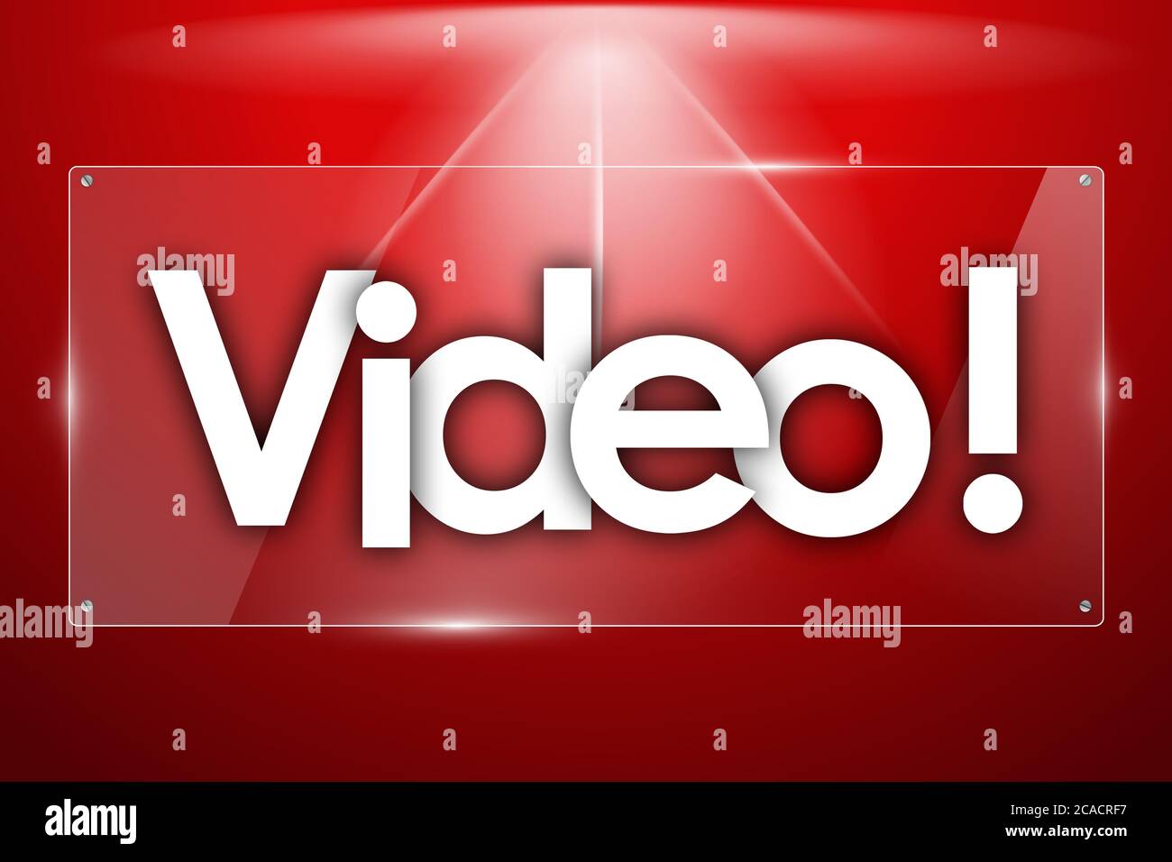 video word in transparent glass shapes Stock Photo - Alamy