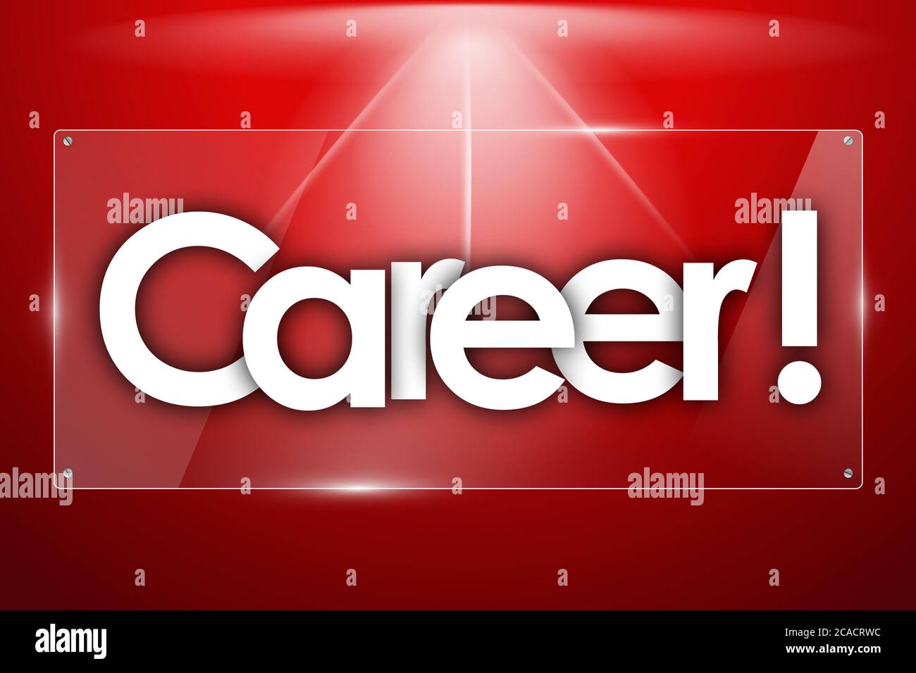 career word in transparent glass shapes Stock Photo - Alamy