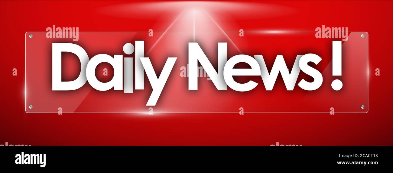 daily news word in transparent glass shapes Stock Photo - Alamy
