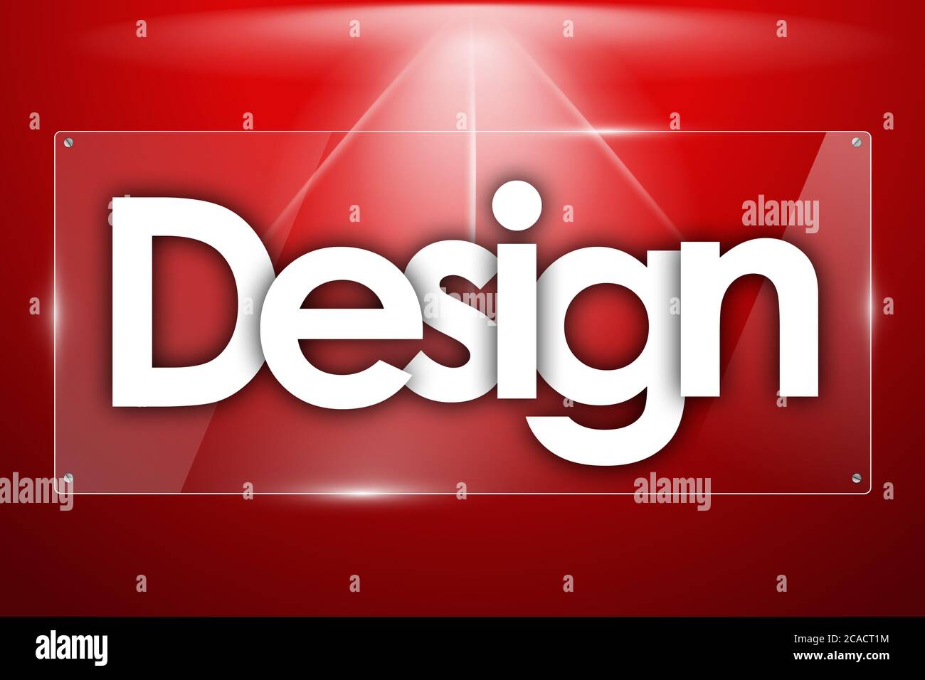 Design word in transparent glass shapes Stock Photo - Alamy