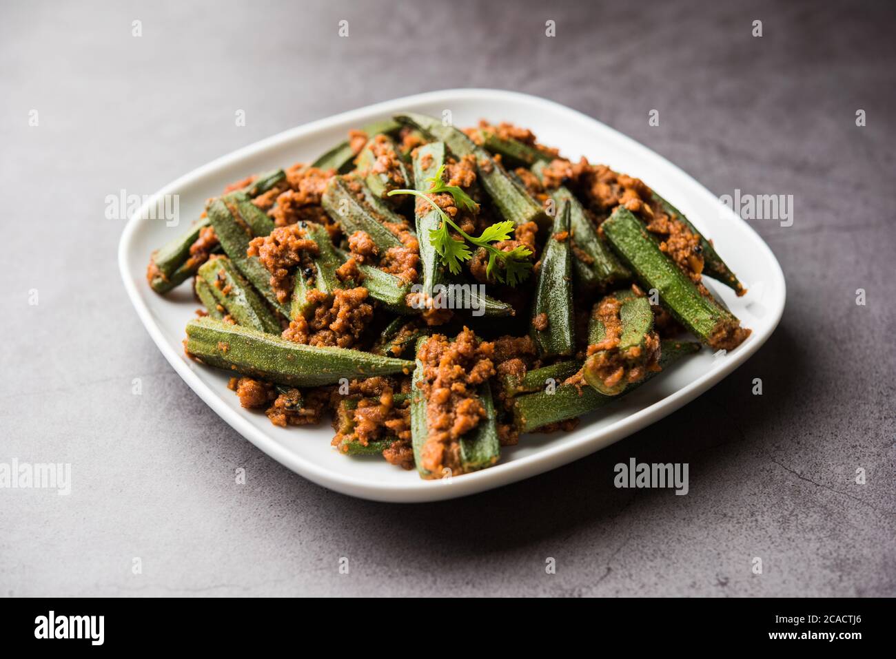 Bharwa Masala Bhindi or Stuffed Okra is an indian main course vegetable ...