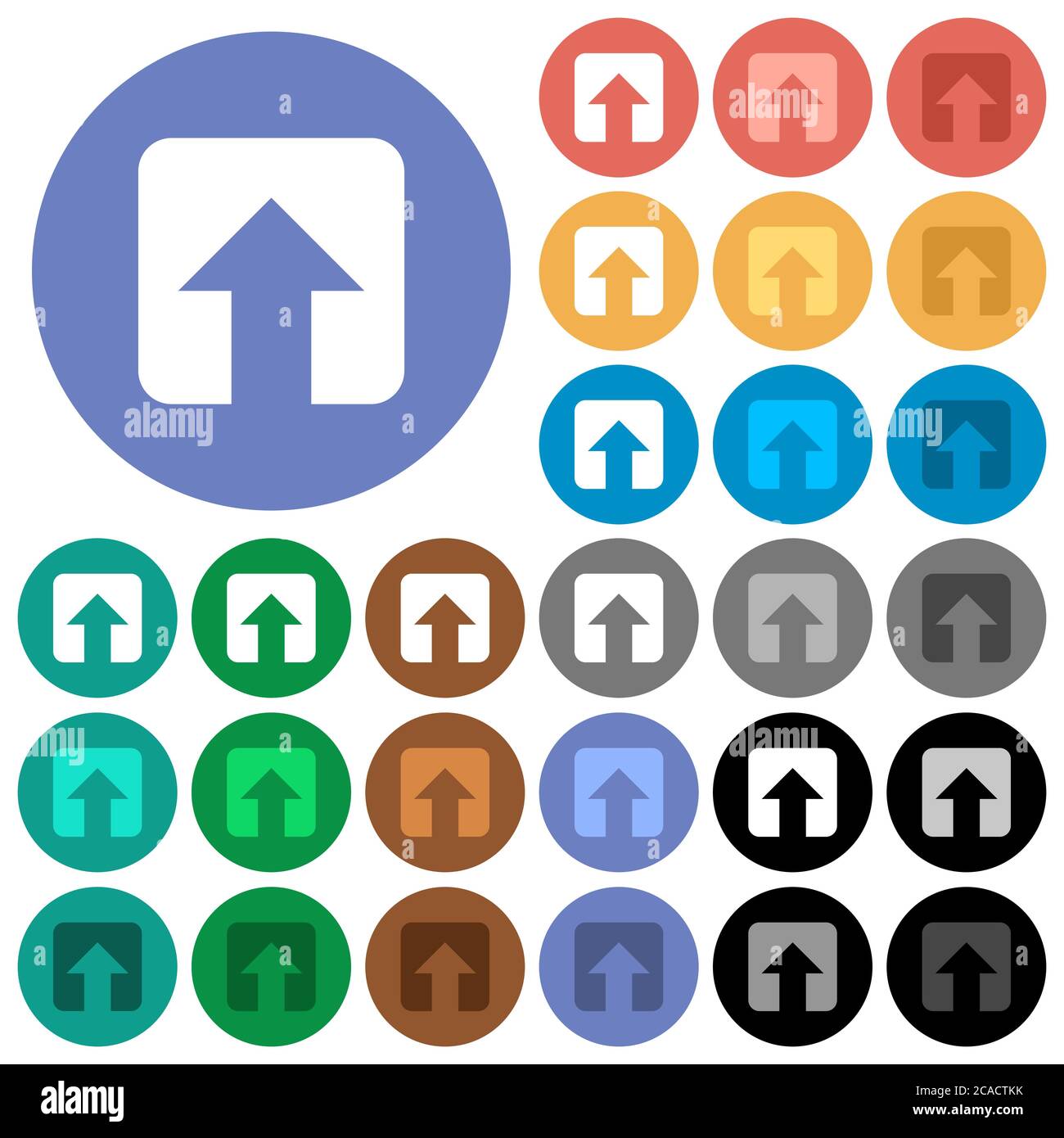 Upload multi colored flat icons on round backgrounds. Included white ...