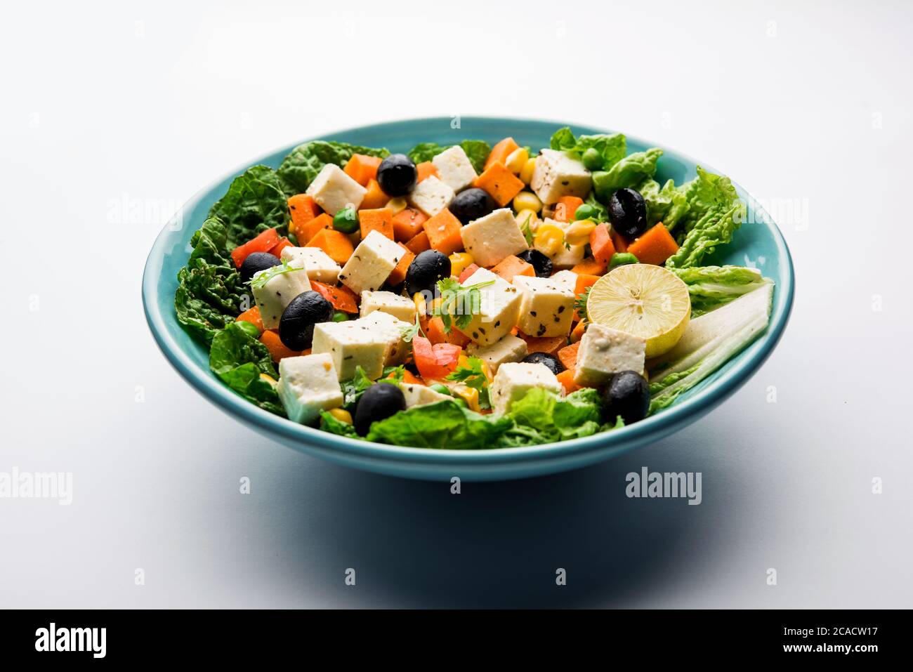Paneer Vegetable Salad Recipe is a low carb diet food from India using ...