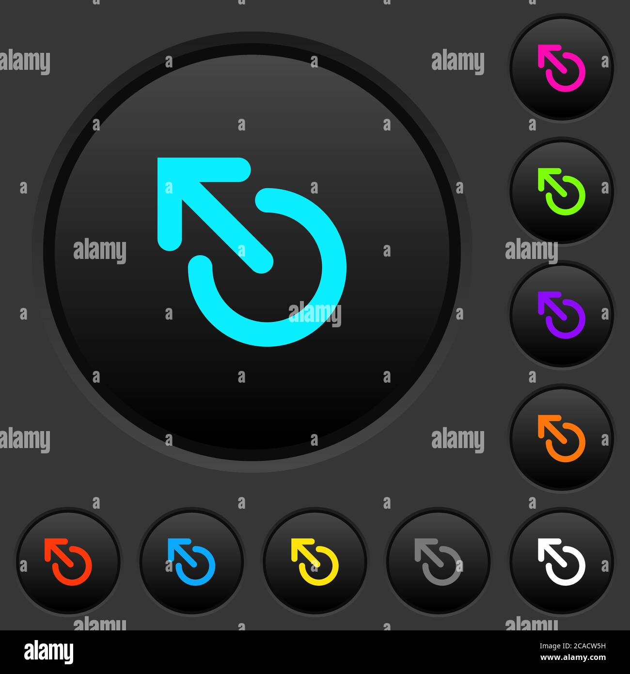 Media eject dark push buttons with vivid color icons on dark grey ... Media eject dark push buttons with vivid color icons on dark grey ...