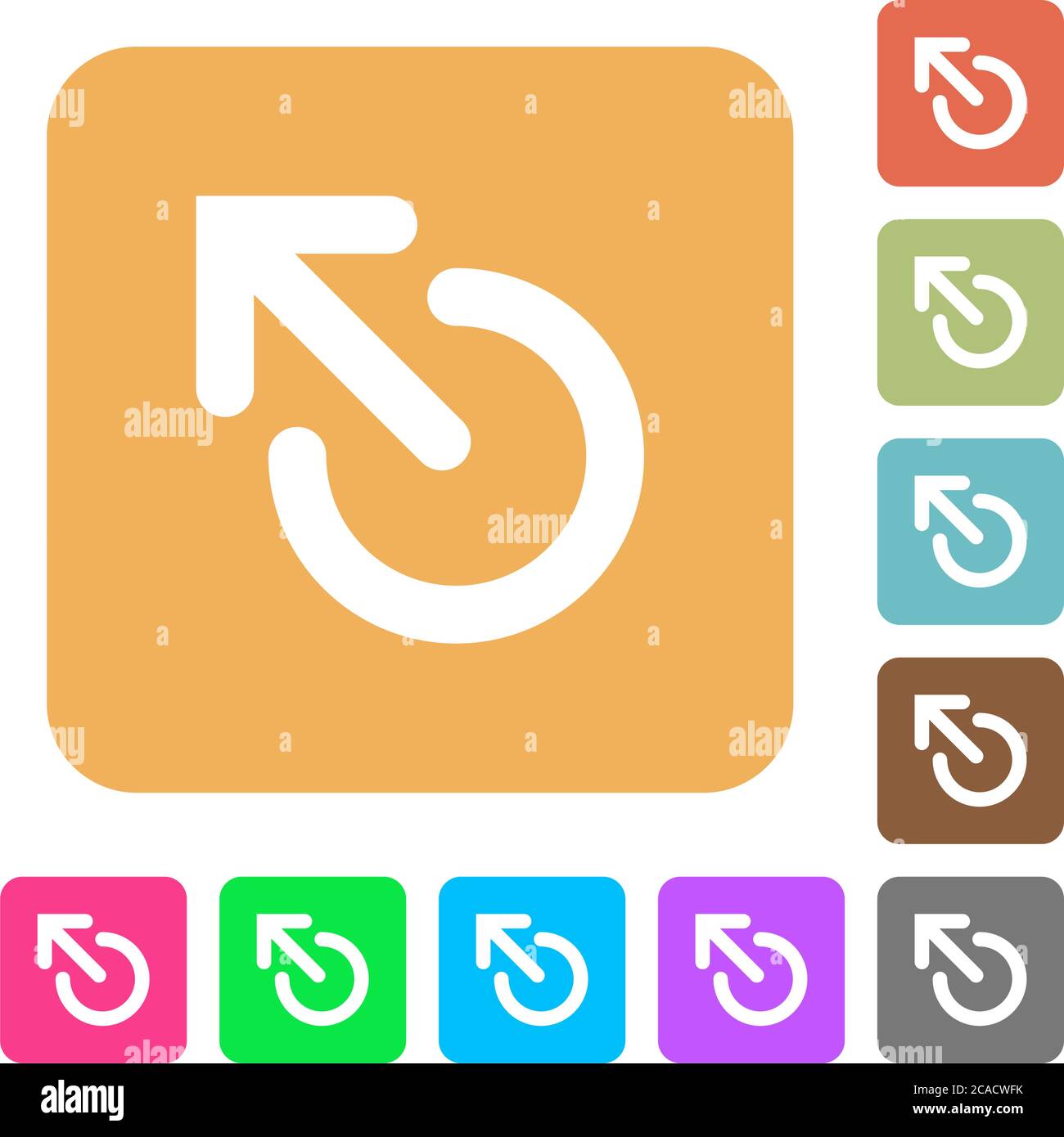 Media eject flat icons on rounded square vivid color backgrounds Stock Vector Image & Art - Alamy