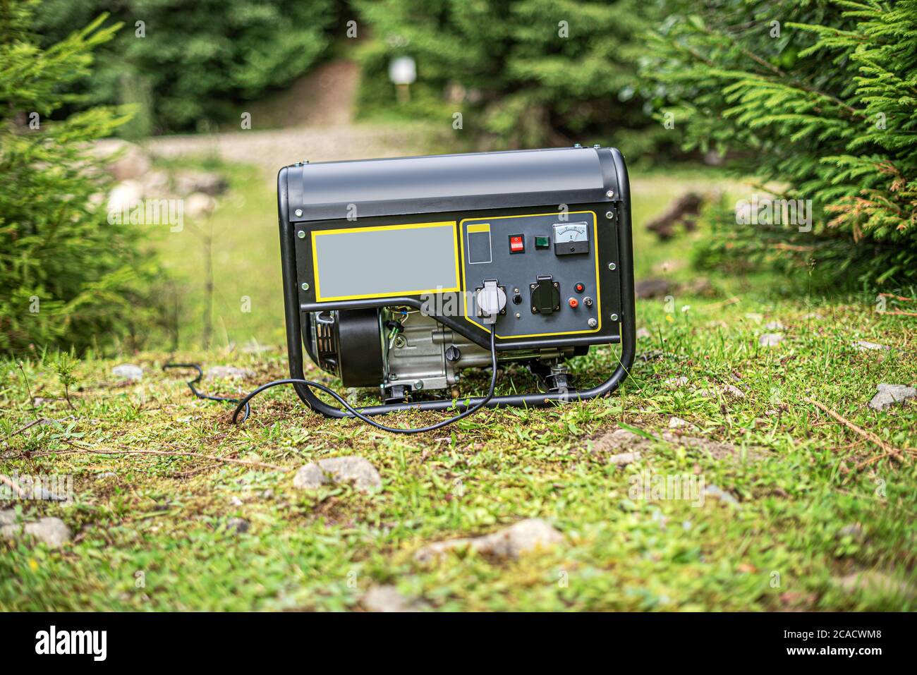 Portable gasoline generator in the open air Stock Photo - Alamy