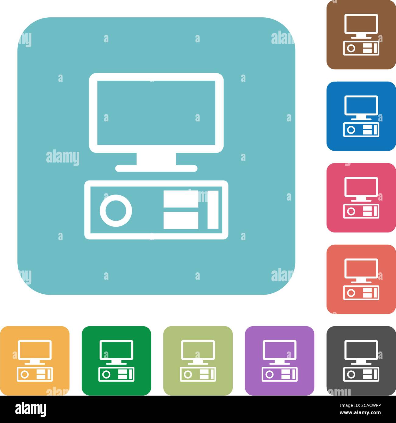 Old personal computer icons Stock Vector Images - Alamy