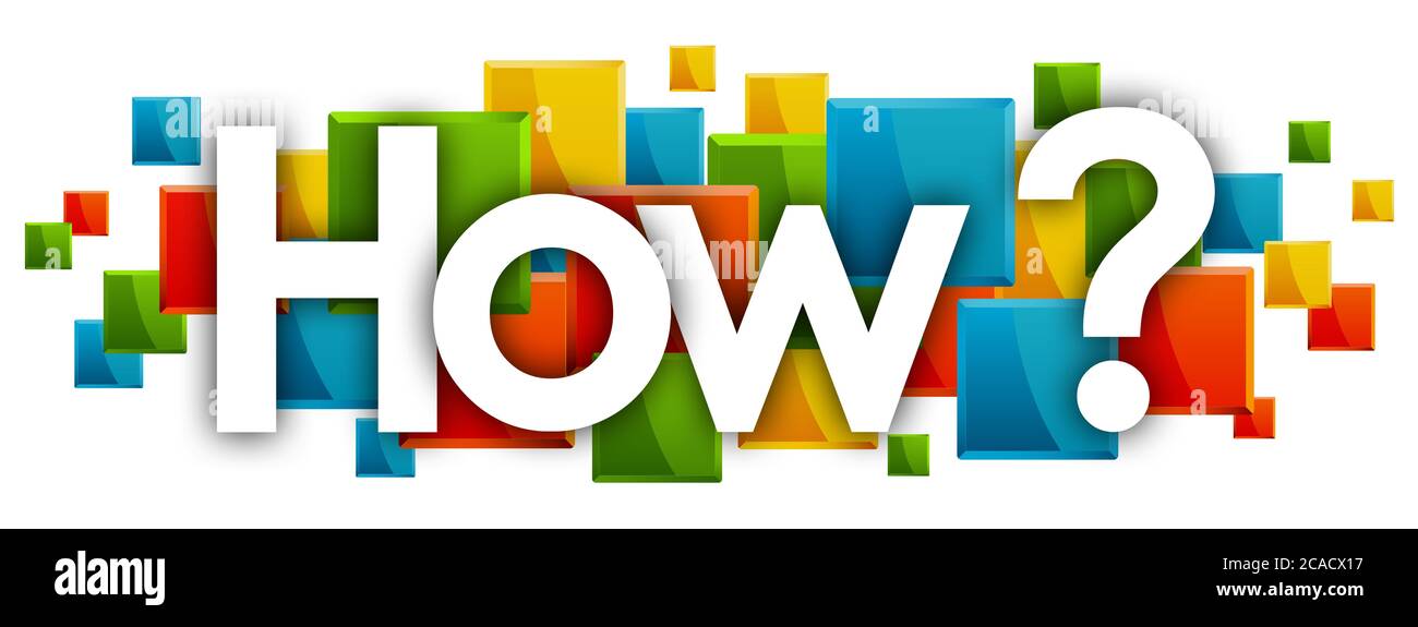 How word in colored rectangles background Stock Photo - Alamy