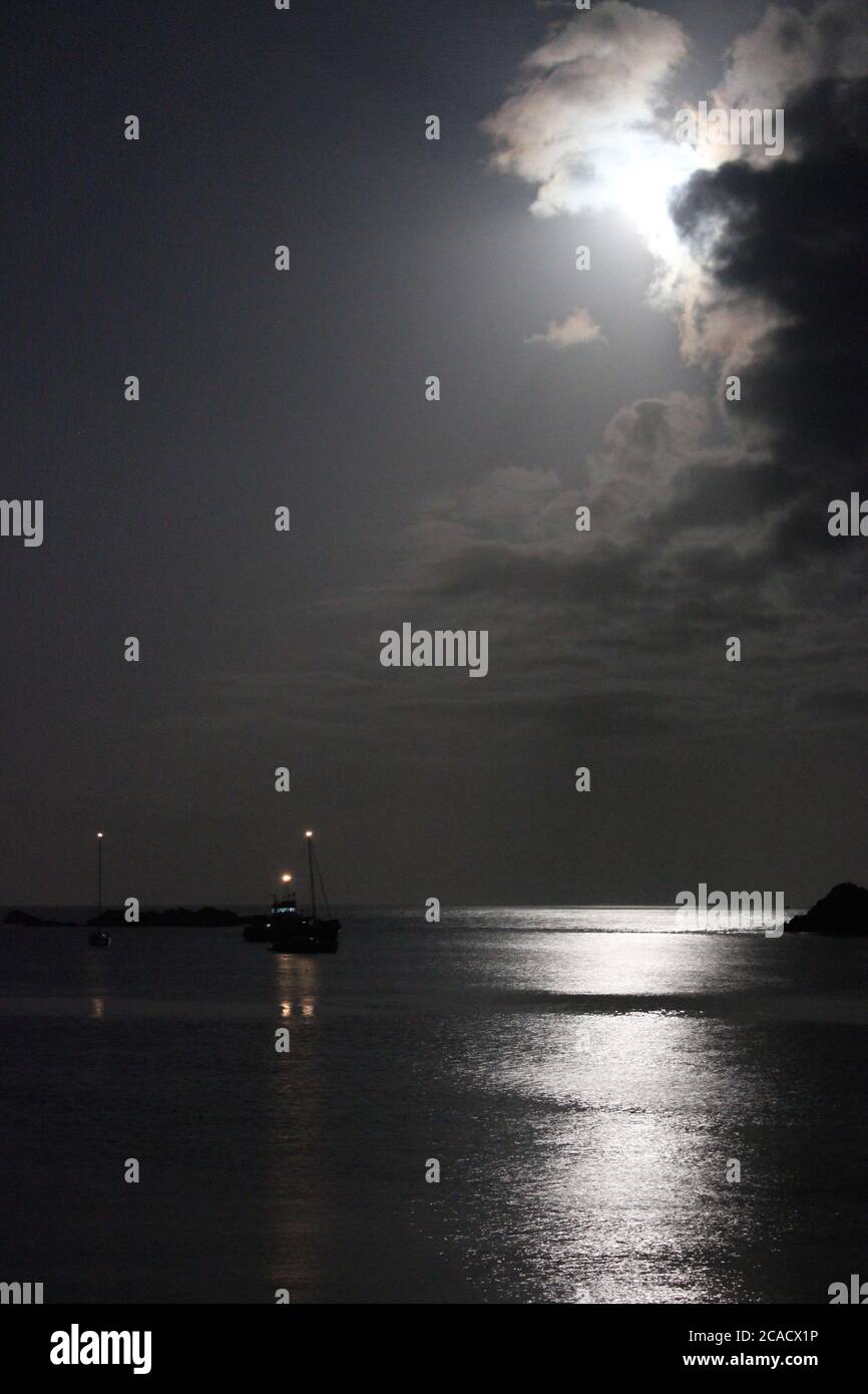 Veiled moon over bay hi-res stock photography and images - Alamy