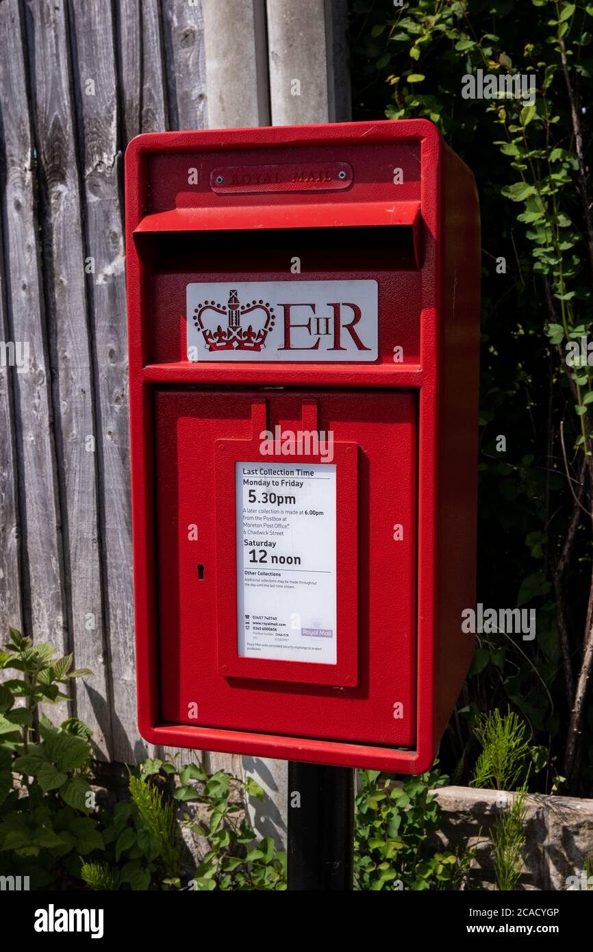 Small mounted modern red post box in Upton Wirral May 2020 Stock Photo ...