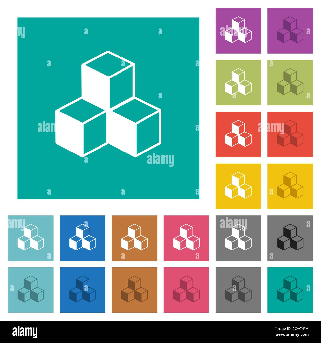 Form of multi colored cubes Stock Vector Images - Alamy