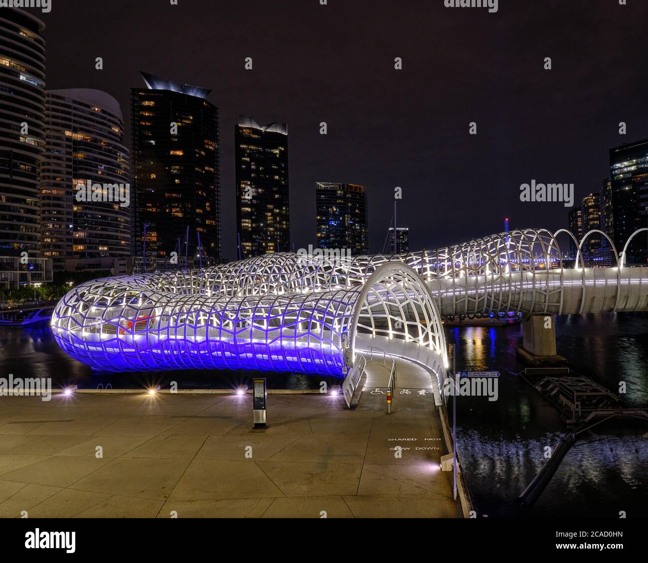 Webb Bridge At Night Stock Photo - Alamy