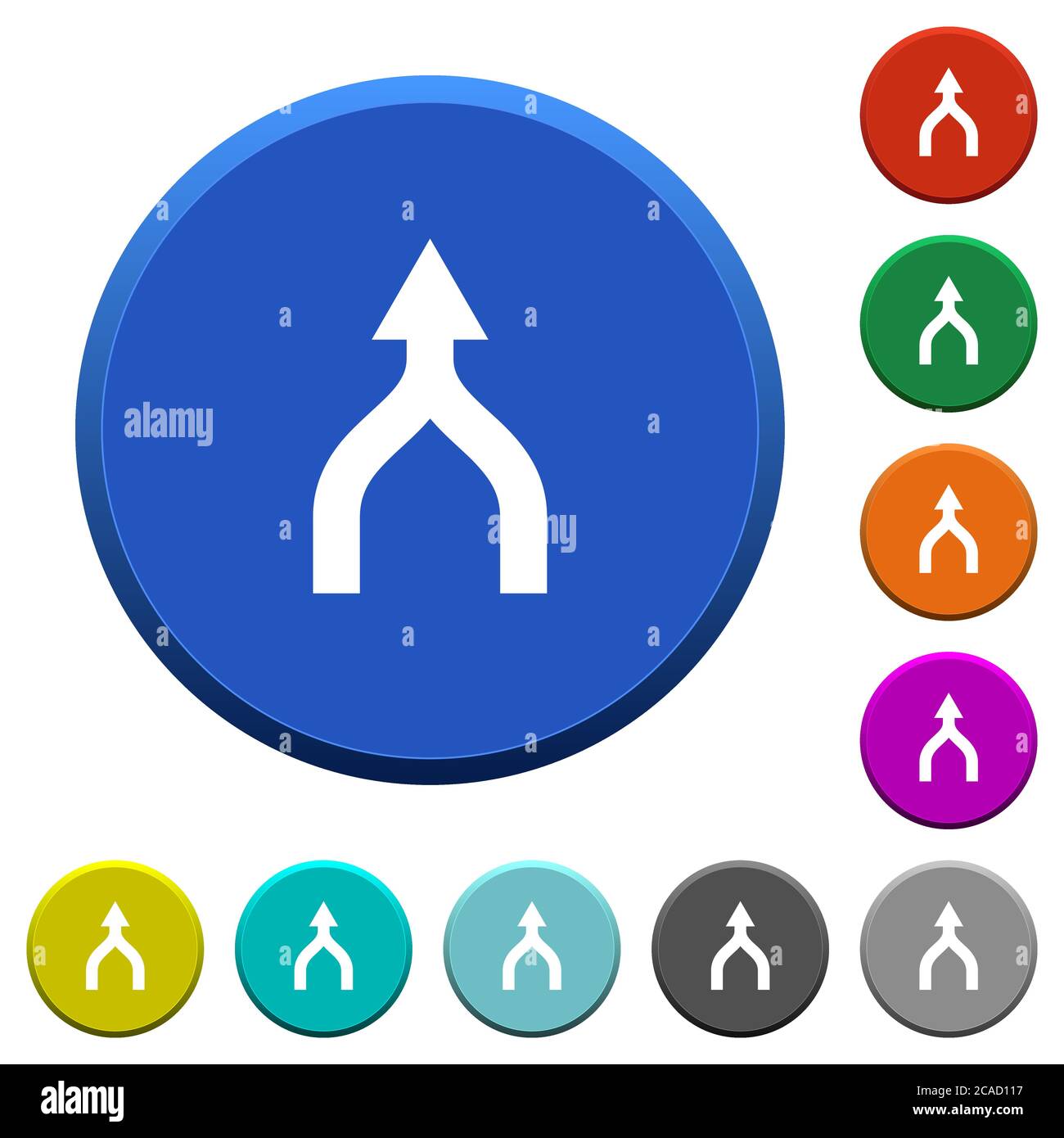 Merge arrows up round color beveled buttons with smooth surfaces and ...