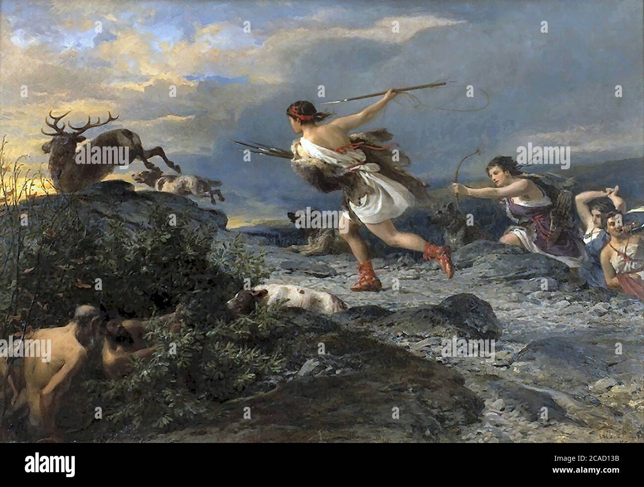 Baur Nikolaus - Diana the Huntress - German School - 19th and Early ...