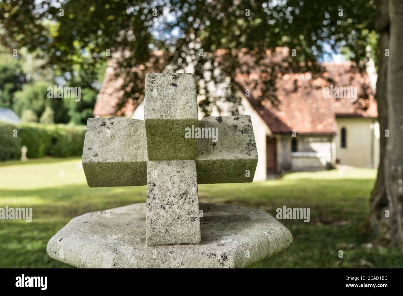 The churchyard and graveyard of St Simon and St Jude church in Bramdean ...