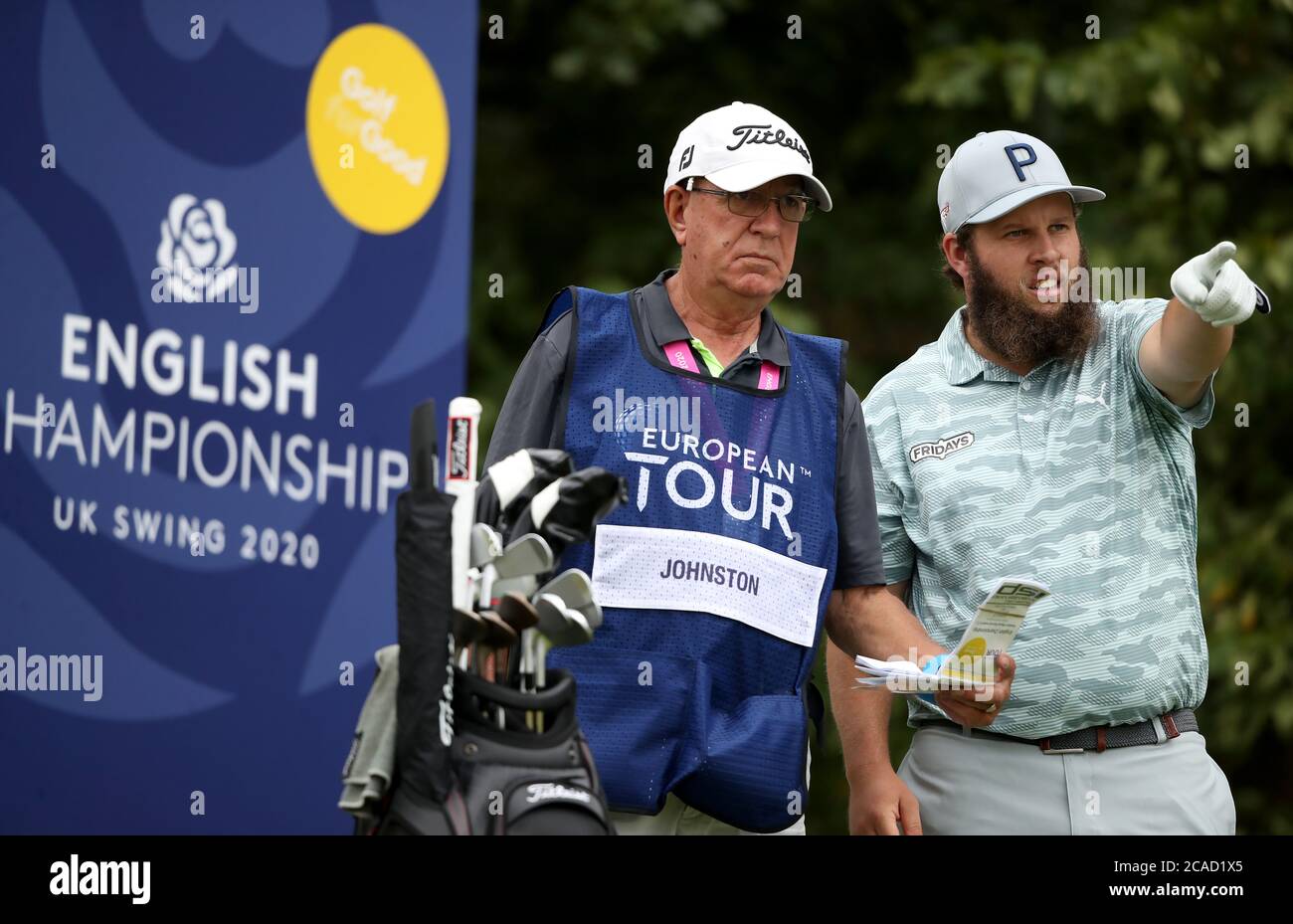 Andrew Johnston of England (right) during day one of the English ...