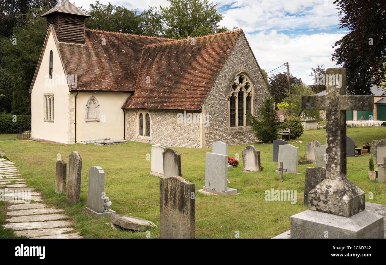 The churchyard and graveyard of St Simon and St Jude church in Bramdean ...
