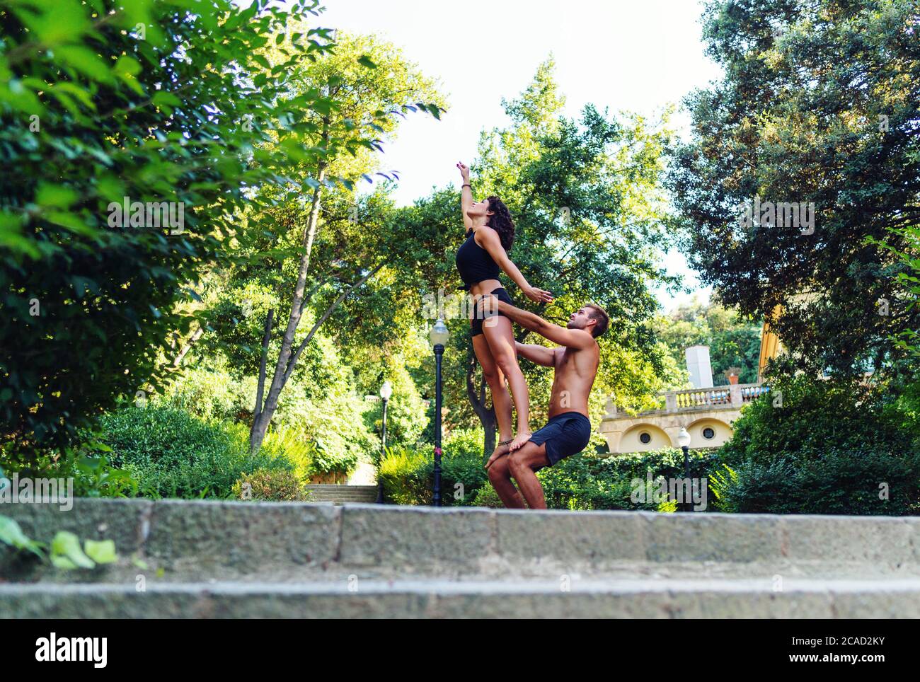 Man and woman acrobat hi-res stock photography and images - Alamy