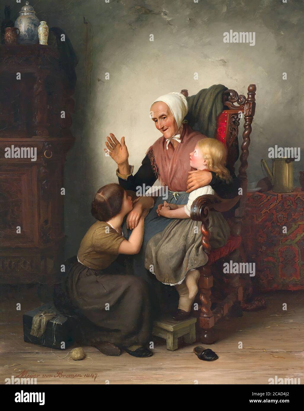 Bremen Johann Georg Meyer Von - Bei Der Grossmutter - German School ...