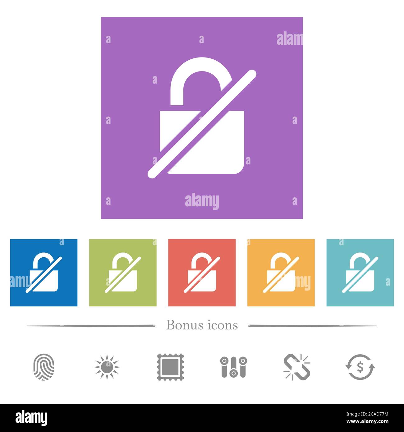 Unprotected flat white icons in square backgrounds. 6 bonus icons ...