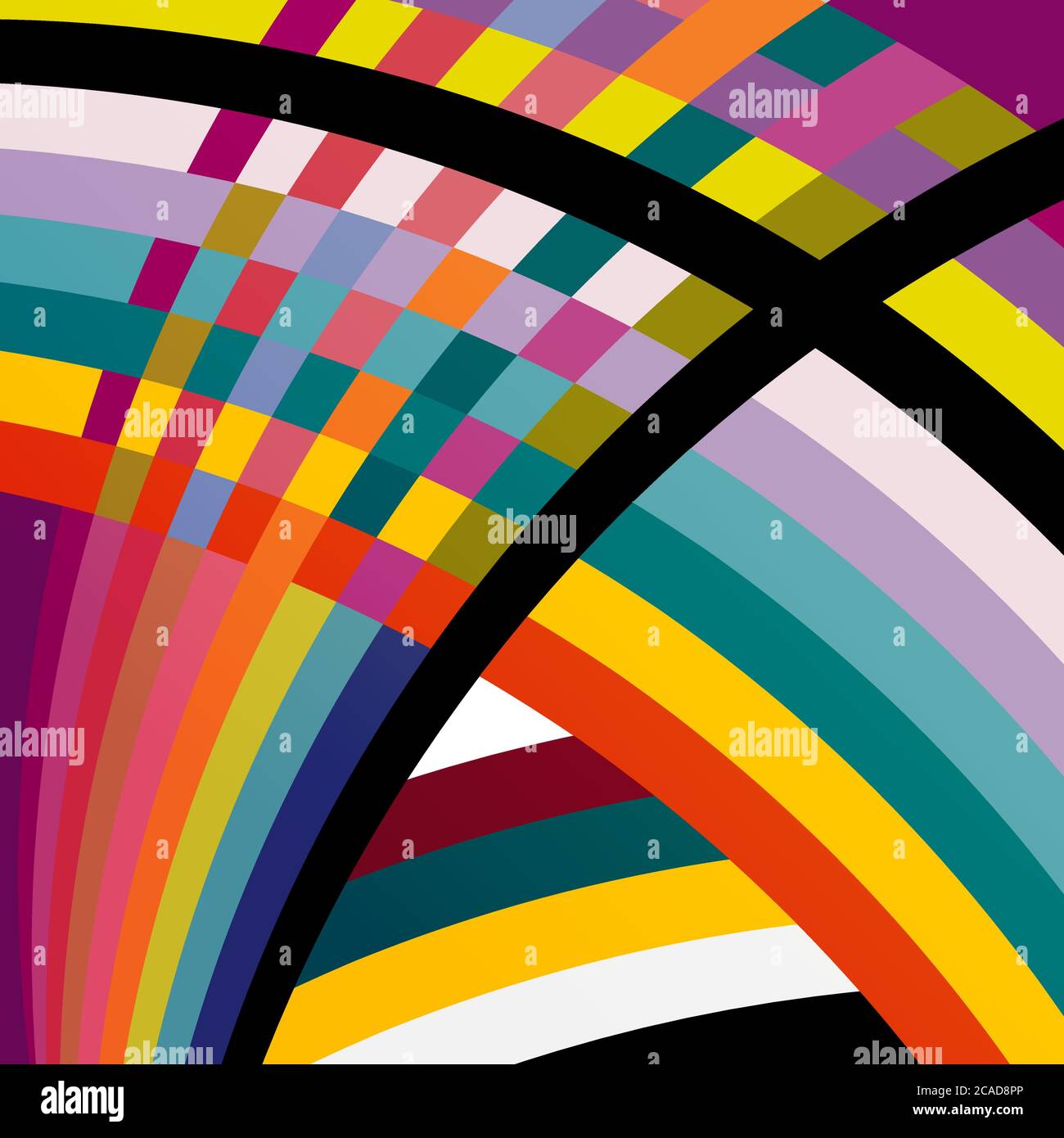colorful abstract geometric background, illustration with cross lines ...