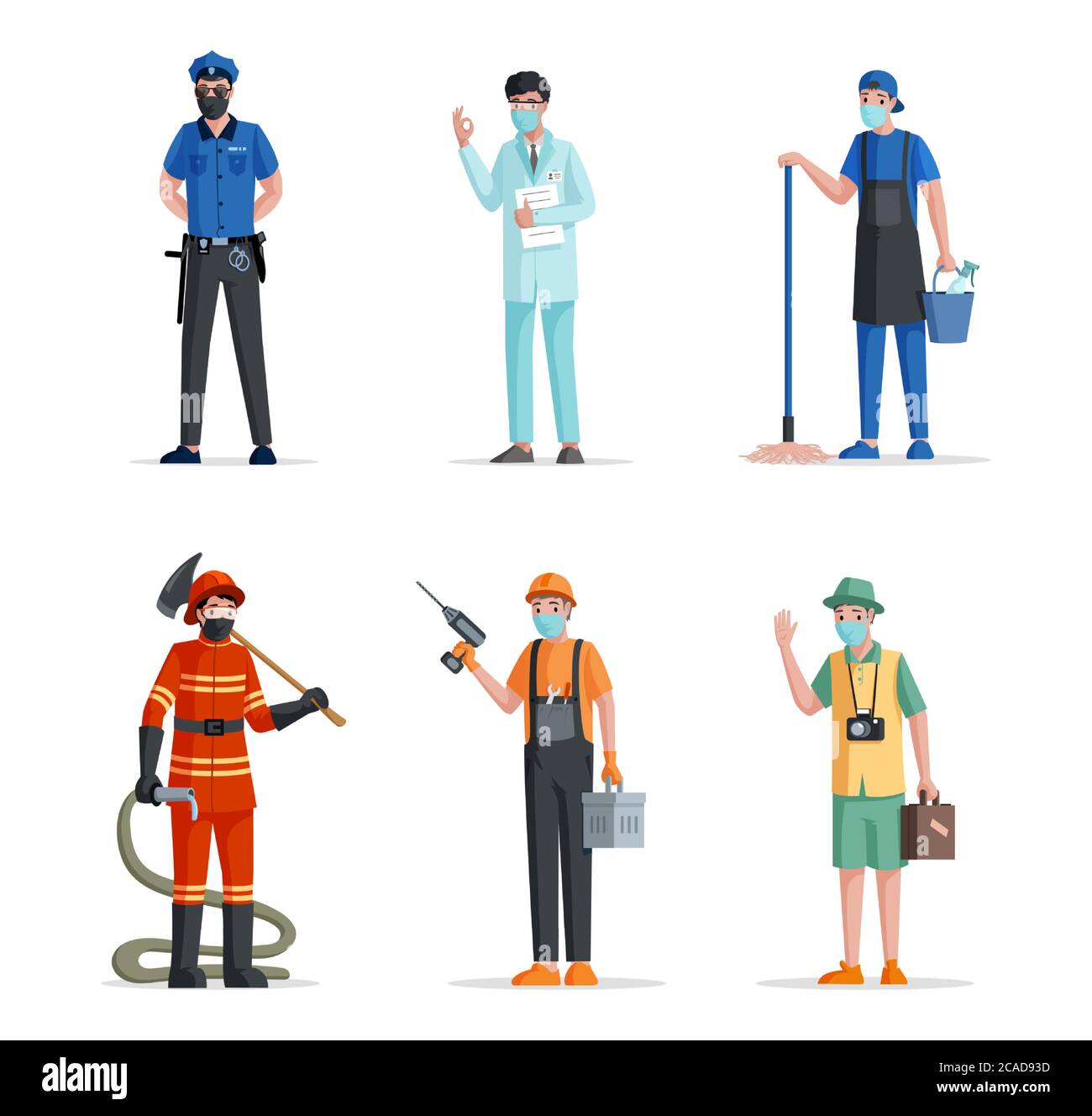Group of people of different professions. Labor Day vector flat concept ...