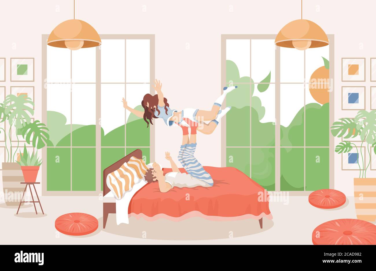 Girl fooling around Stock Vector Images - Alamy