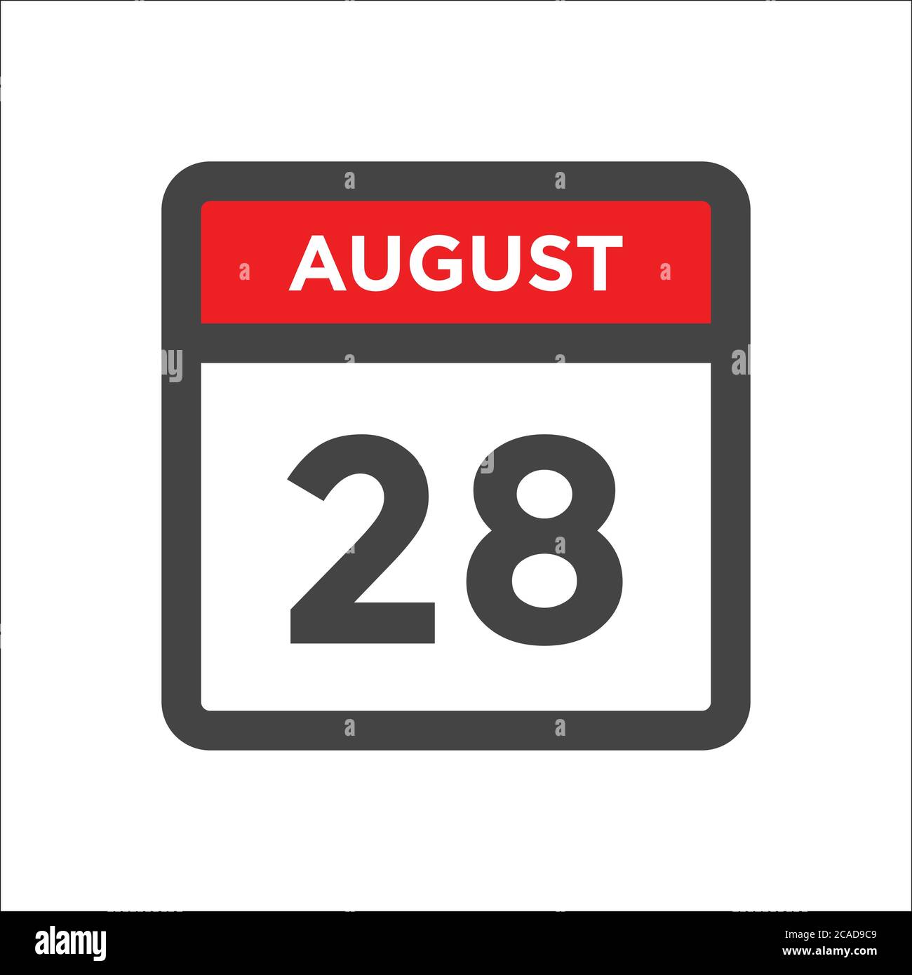 August 28 calendar icon with day and month Stock Vector Image & Art - Alamy