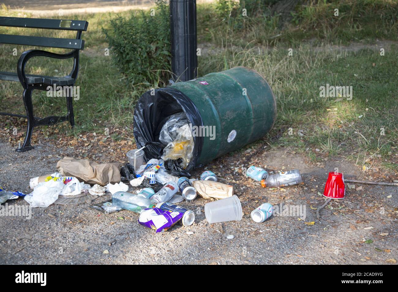 Tipped Over Trash Can