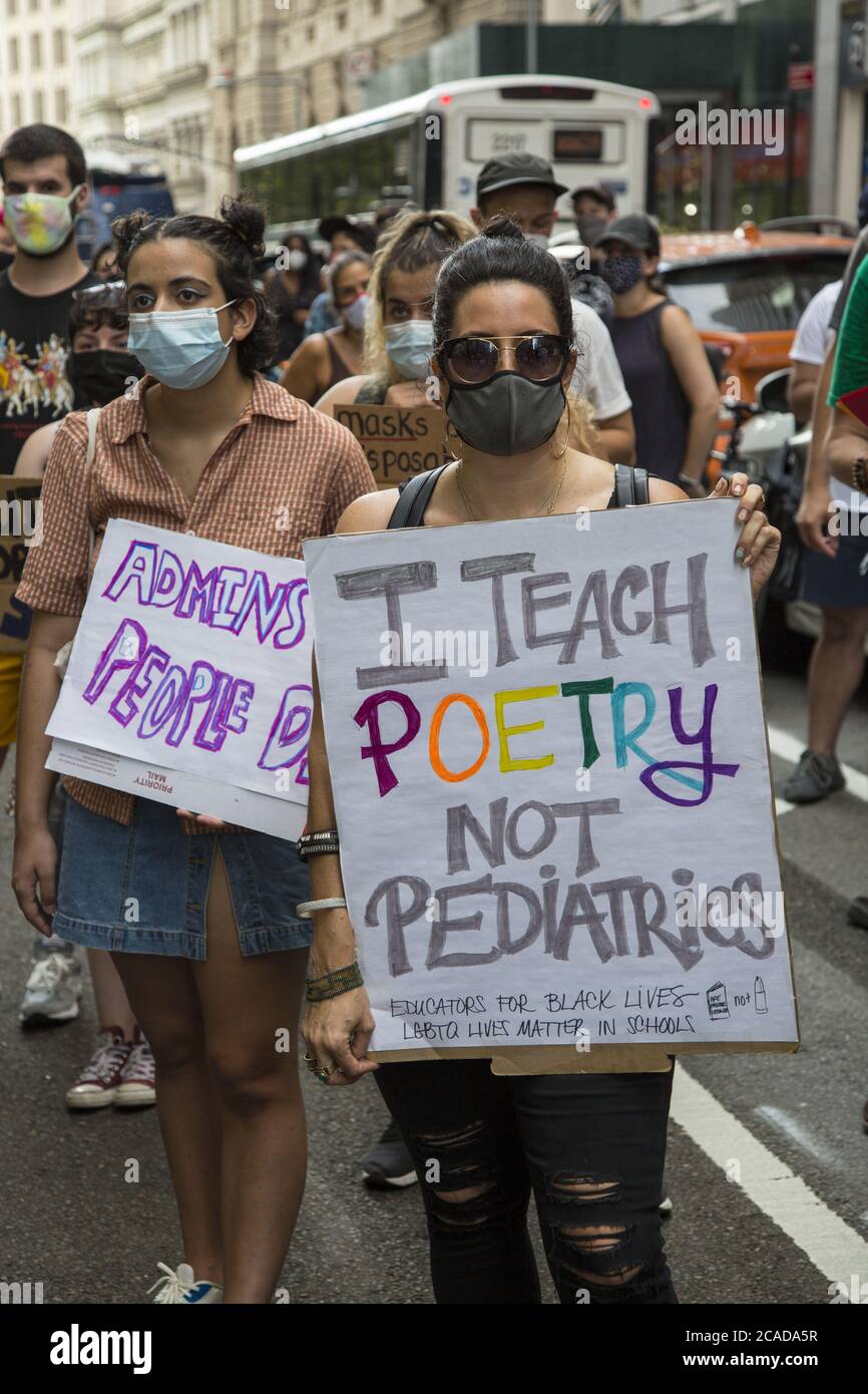 New York City Teachers, parents, students and others participate in a ...