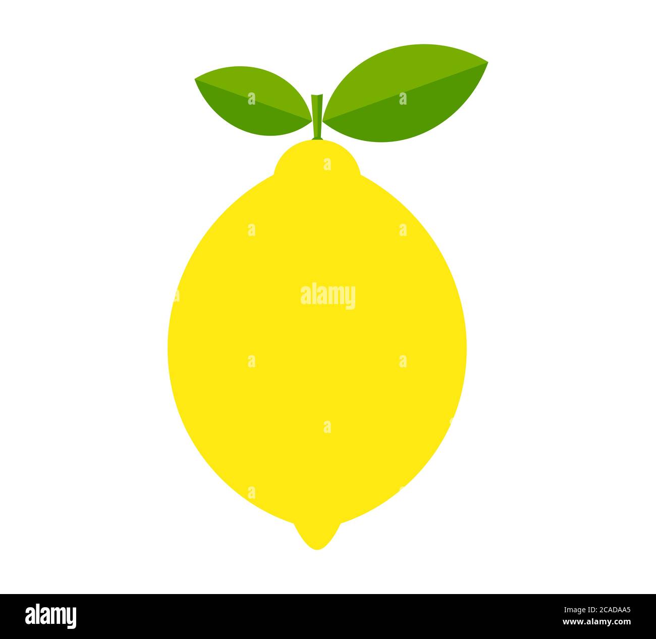 Lemon fruit with leaf icon. Vector illustration Stock Vector Image ...
