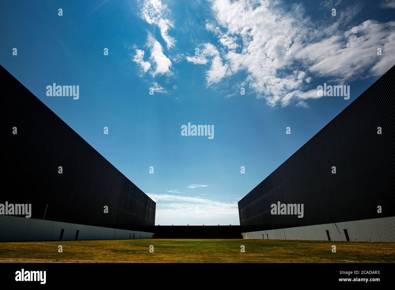 Huge warehouses owned by the Eastman Kodak in Rochester, New York. Once ...